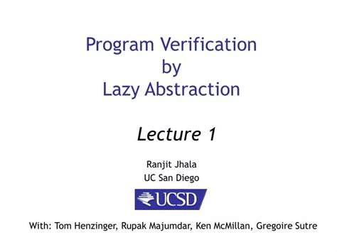 Ppt Program Verification By Lazy Abstraction Powerpoint Presentation