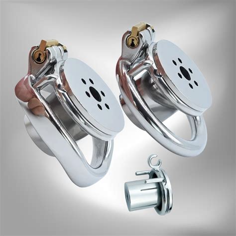 Flat Inverted Chastity Cage With Removable Stainless Steel Urethral Ca