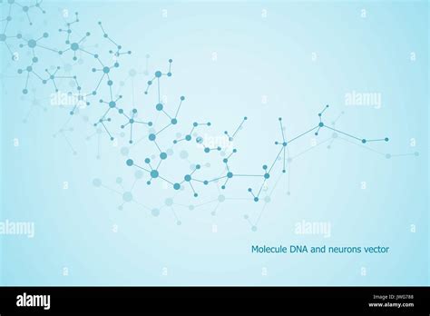 Structure Molecule Dna And Neurons Connected Lines With Dots Genetic