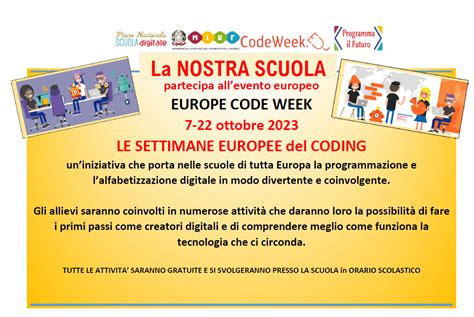 Europe Code Week 2019 Le “settimane Del Coding” Istituto Comprensivo