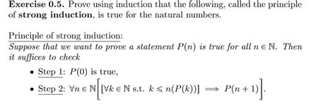 solved exercise 0 5 prove using induction that the