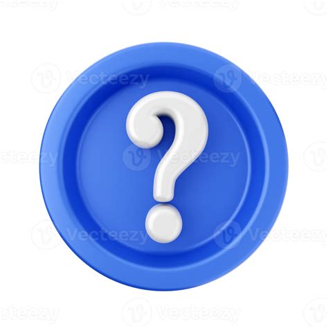 D Frequently Asked Questions Icon Illustration Render PNG
