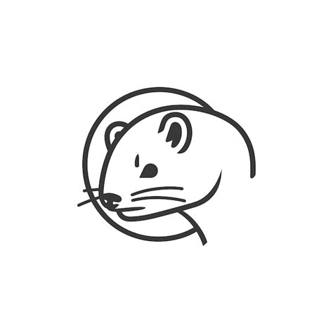 Un Dessin Simple De La Tête Dune Belette Vecteur Premium Généré à Base Dia