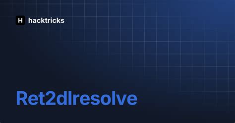 Ret2dlresolve Hacktricks