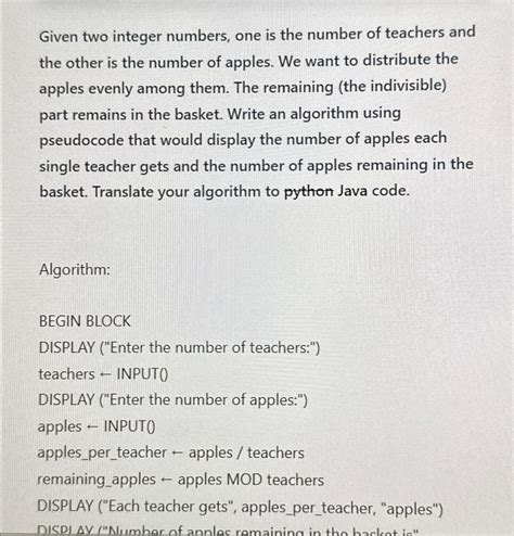 Solved Given Two Integer Numbers One Is The Number Of