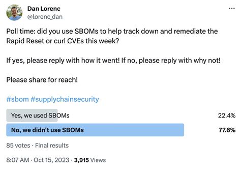 Dan Lorenc On Linkedin Sbom Vulnerabilitymanagement Cve Rapidreset