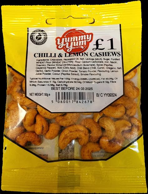Chilli And Lemon Cashew£1 Favourite Flavours Wholesaler