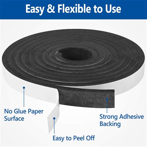 Getuscart Self Adhesive Foam Tape Weatherstrip 12in X 14in X 42ft