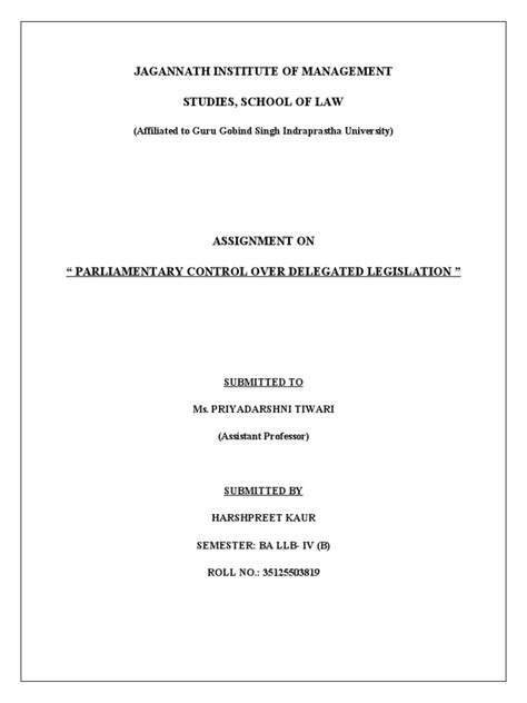 Admin Law Psda Assignment Pdf Legislature Legislation