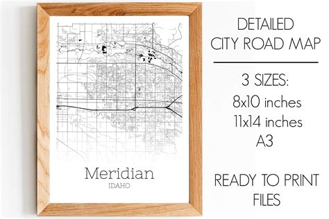 Meridian Idaho City Map Graphic By Svgexpress · Creative Fabrica