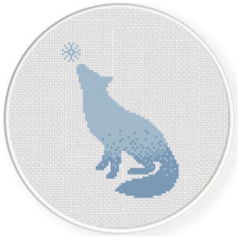 Snowflake Wolf Cross Stitch Pattern Daily Cross Stitch