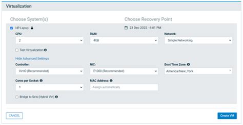 Performing An Instant Cloud Virtualization For Datto Endpoint Backup