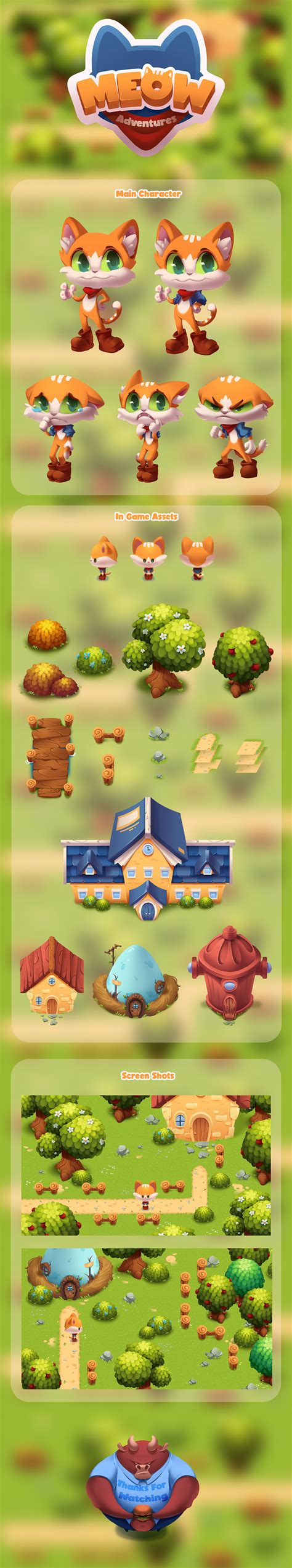 Game Art Meow Adventures On Behance