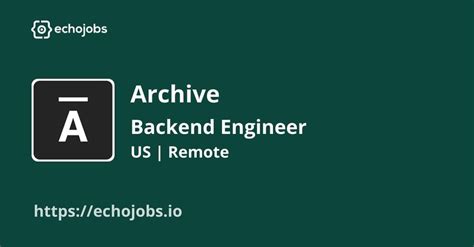 Archive Is Hiring Backend Engineer Resale Intelligence Usd 175k 225k