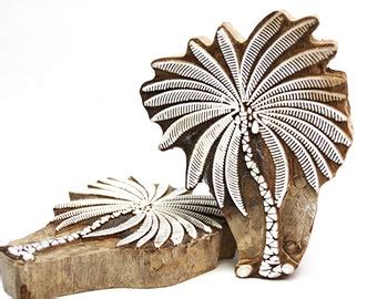 Tree Of Life Large Wood Block Print Stamp Pc Indian Textile Block Printing Pottery Stamps