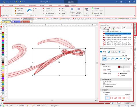 Embroidery Object Editing