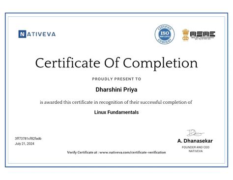 dharshini priya on linkedin linux techskills nativeva