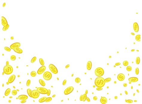 투명 한 배경에 고립 된 현실적인 금화 폭발 프리미엄 벡터