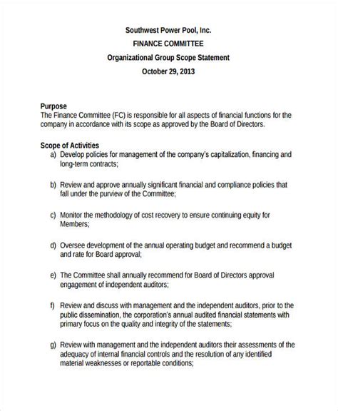 13 Scope Statement Examples