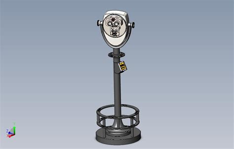 双筒望远镜塔光学观察者 Solidworks 2017 模型图纸免费下载 懒石网