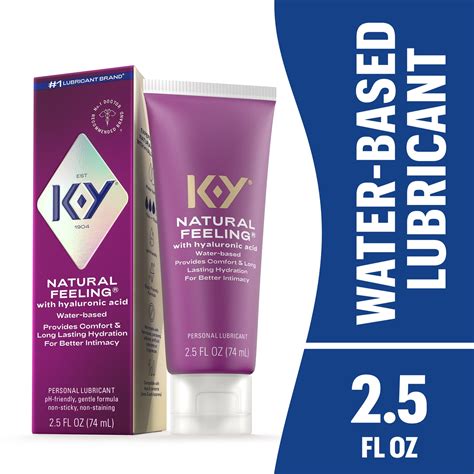 K Y Natural Feeling Water Based Lube For Sex With Hyaluronic Acid Ph