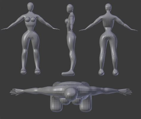 Female Base Mesh W Skin Modifier Modeling Blender Artists Community