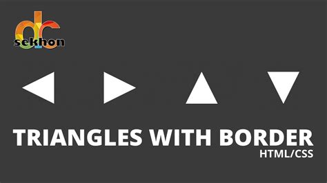 Triangles With Border Html Css Sekhon Design And Code