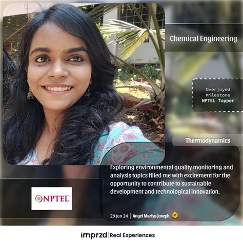 Angel Mariya Joseph On Linkedin Nptel