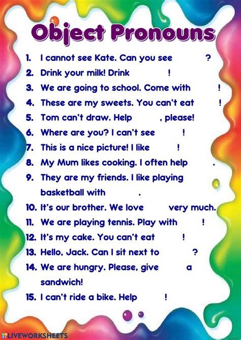 Object Pronouns Practice 1 Artofit