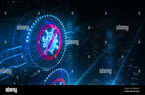 Antivirus Cyber Security Virus Detect System Alert Symbol Digital Concept Network Cyber
