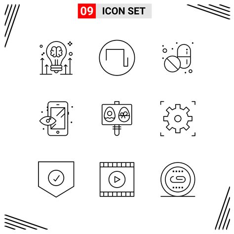 Icons Line Style Grid Based Creative Outline Symbols For Website Design Simple Line Icon Signs