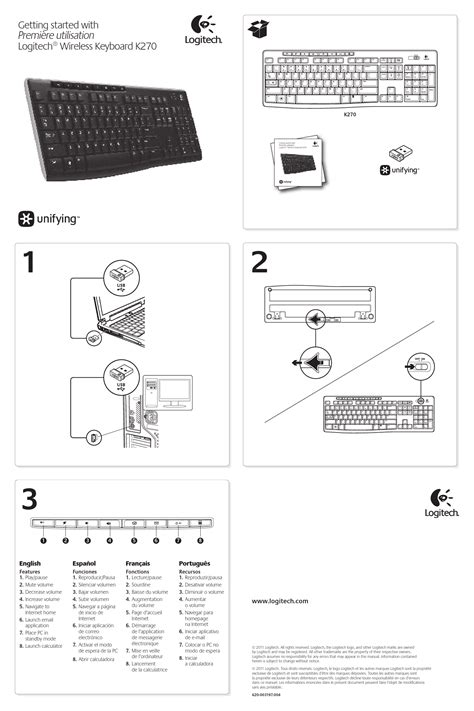Logitech Wireless Keyboard K270 User Manual And Setup Guide