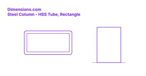 Steel Column Hss Tube Rectangle Dimensions And Drawings