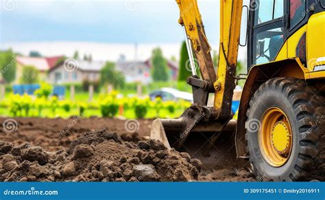 The Backhoe S Operator Adjusts The Controls Fine Tuning The Machine S