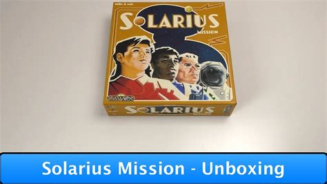 Solarius Mission [Spielworxx] - Unboxing - YouTube