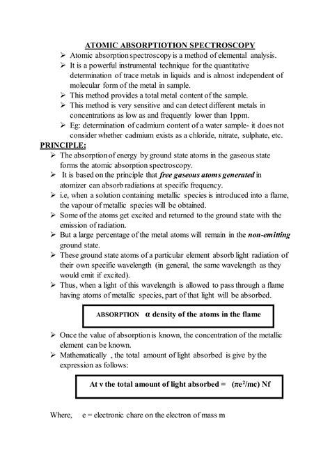 Absorption And Emission Spectroscopy Docx
