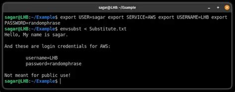 Replace Environment Variables Using The Envsubst Command