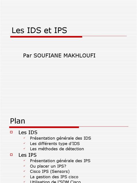 Les Ids Et Ips Pdf Informatique Informatique