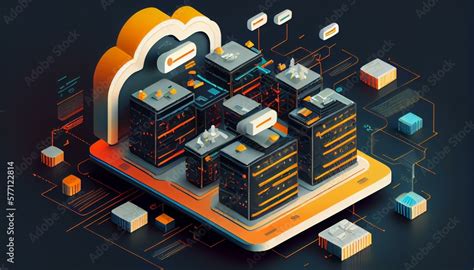A Detailed Illustration Of A Cloud Infrastructure With Various Layers And Components Such As