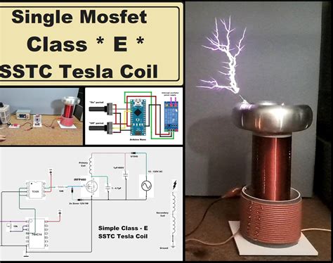 Single Mosfet Class E Solid State Tesla Coil 6 Steps Instructables