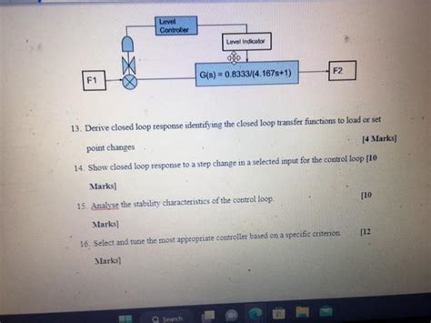 Solved 13 Derive Closed Loop Response Identifying The