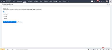 How To Deduplicate Leads Accounts And Contacts In Zoho Crm