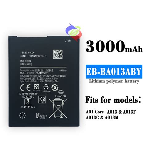 Sam A01 Core A013 A013f A013g A013m Eb Ba013aby Battery Shopee Philippines