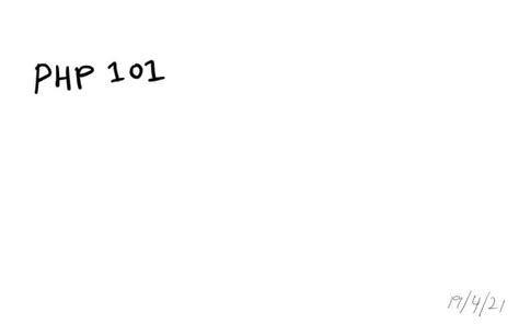 Php 101 Ppt
