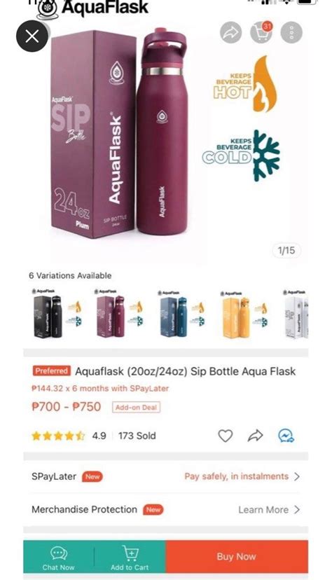 Aquaflask Sip Bottle 24oz Furniture And Home Living Kitchenware