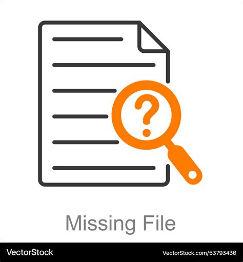 Missing File Royalty Free Vector Image Vectorstock