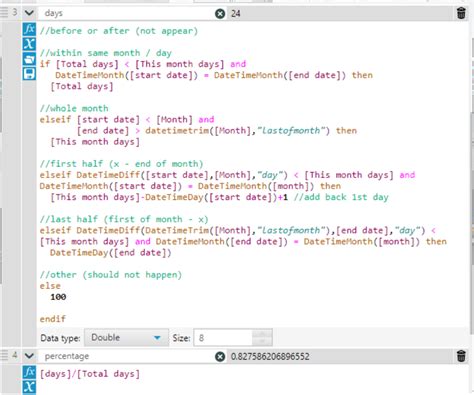 splitting a date range into percentages per month alteryx community
