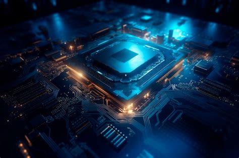 Premium Photo Cpu Advanced Central Processing Unit Concept Network Security Motherboard Chip