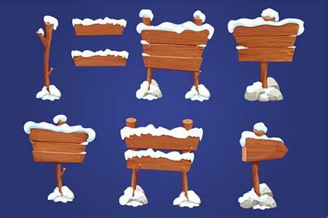 오래 된 나무 블랭크 만화 스타일의 눈과 돌로 막대기에 간판 빈 프레임 방향 판자는 흰색 배경에 분리되어 있습니다 게임 요소