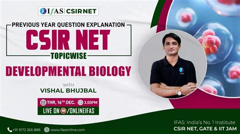 CSIR NET Life Science Developmental Biology PYQ Topic Wise Explanation IFAS YouTube